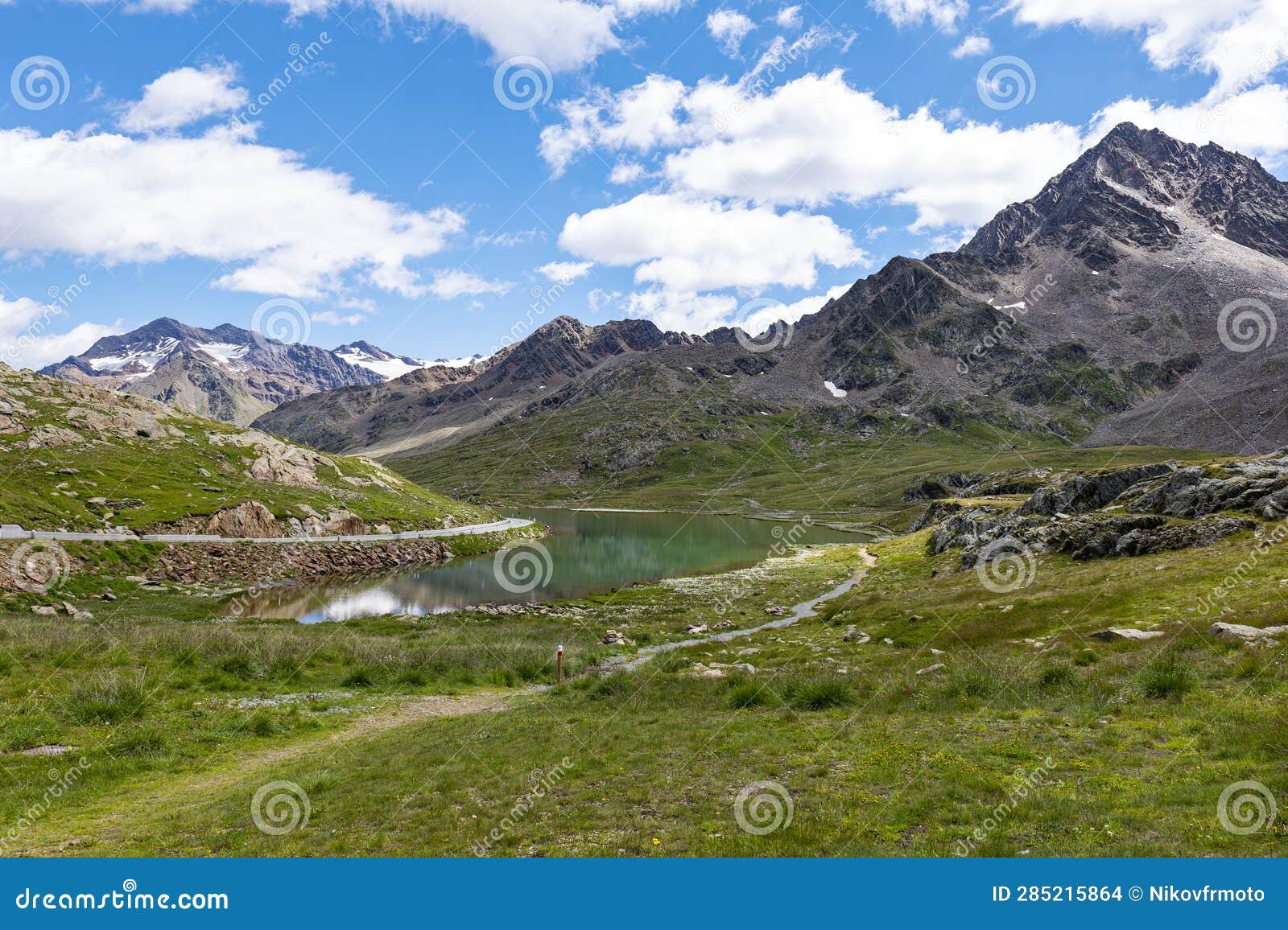 Landscape of Gavia Pass in the Italian Alps Stock Photo - Image of ...