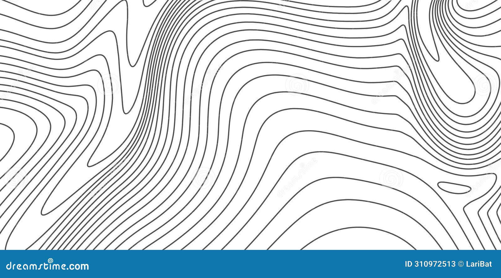 Landscape Geodesy Topographic Map Background. Grey Topographic Lines ...