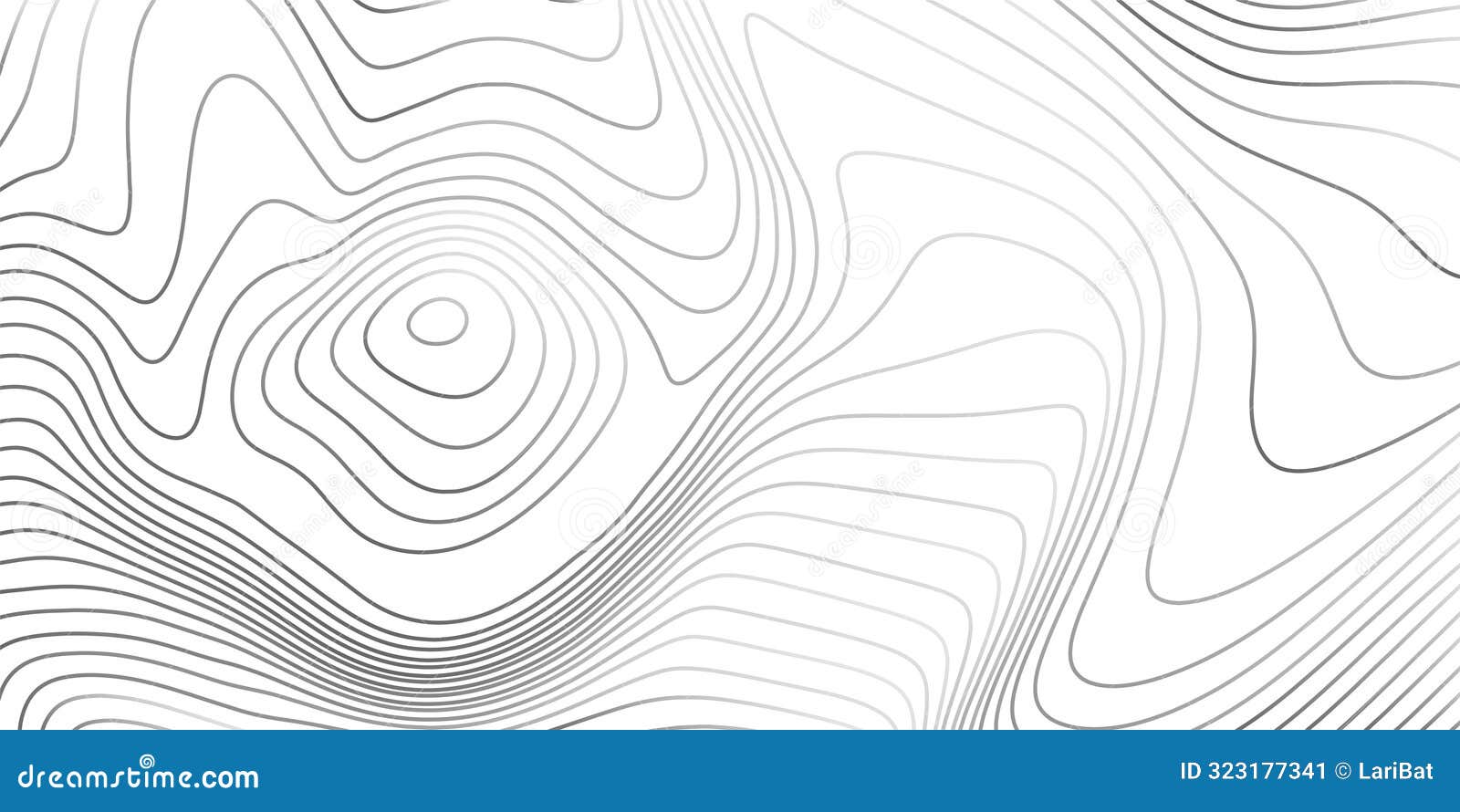 Landscape Geodesy Topographic Map Background. Grey Topographic Lines ...