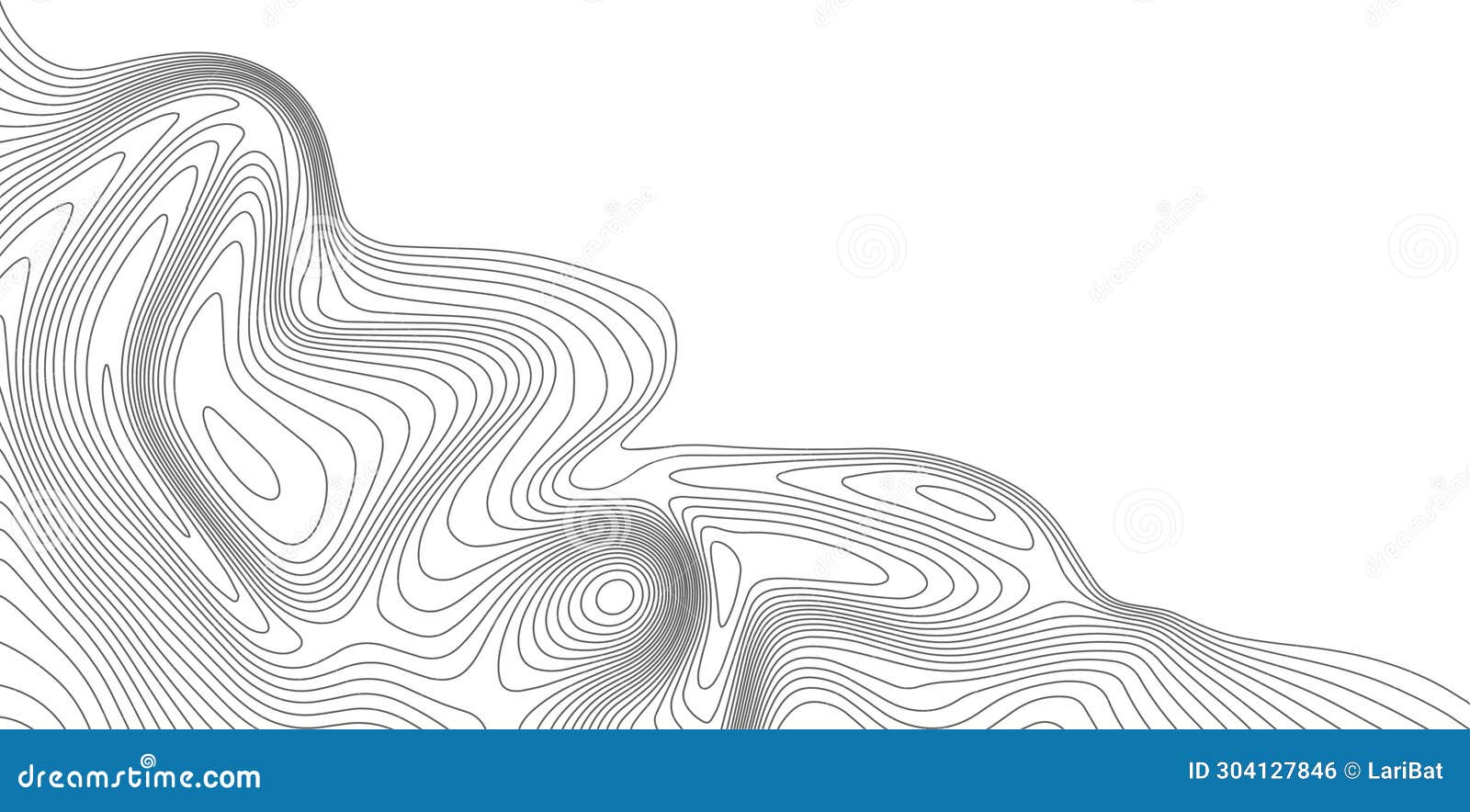 Landscape Geodesy Topographic Map Background. Grey Topographic Lines ...