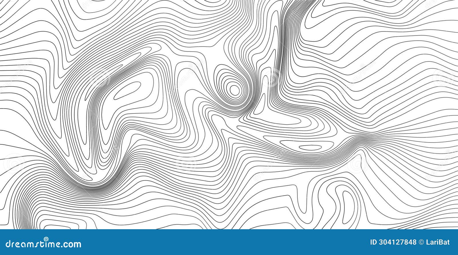 Landscape Geodesy Topography Map Background. Line Texture Pattern ...