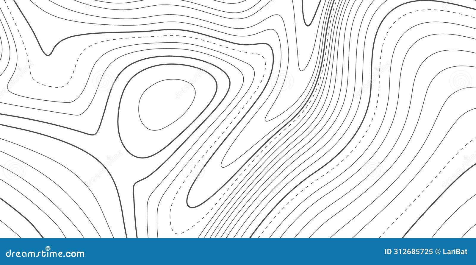 Landscape Geodesy Topographic Map Background. Grey Topographic Lines ...