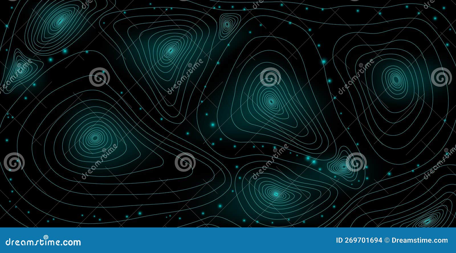Landscape Geodesy Topography Map Background. Line Texture Pattern ...