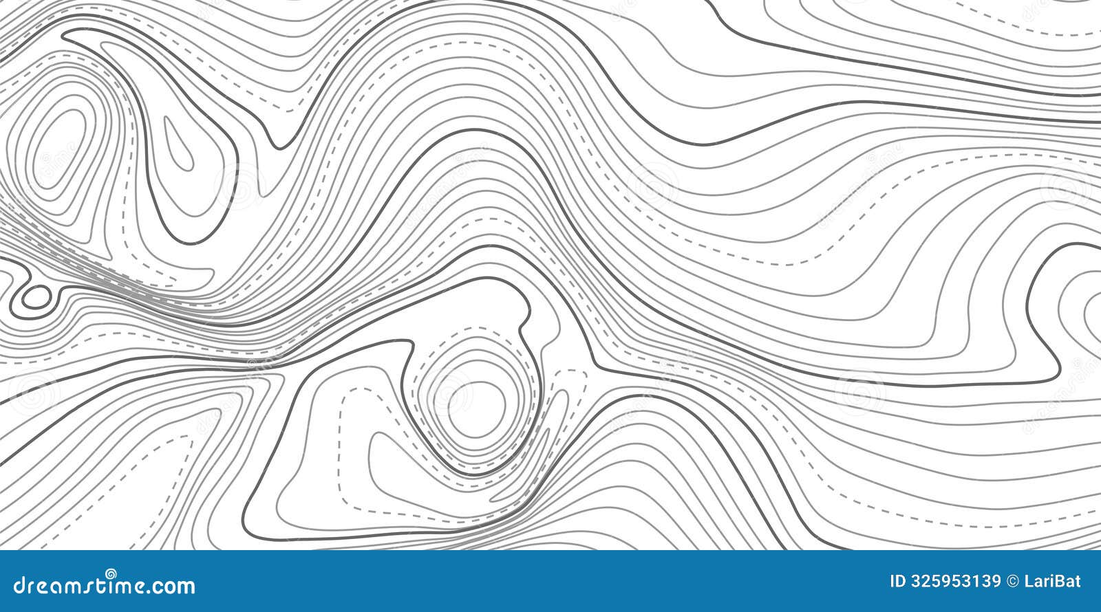 Landscape Geodesy Topography Map Background. Line Texture Pattern ...
