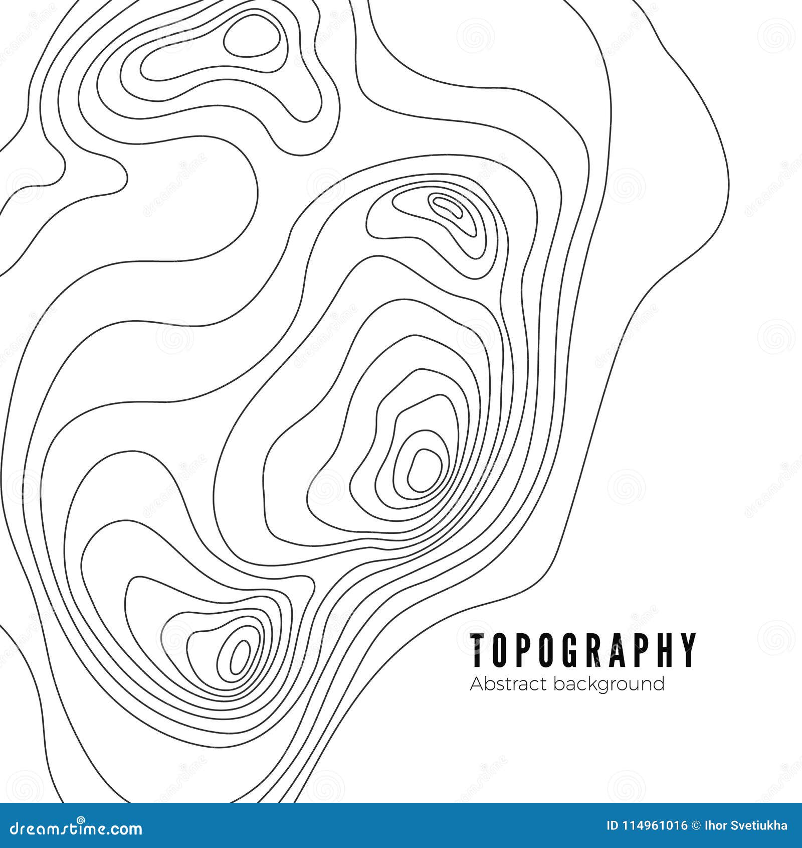 Landscape Geodesy Topography Map Line Texture. Vector Background ...
