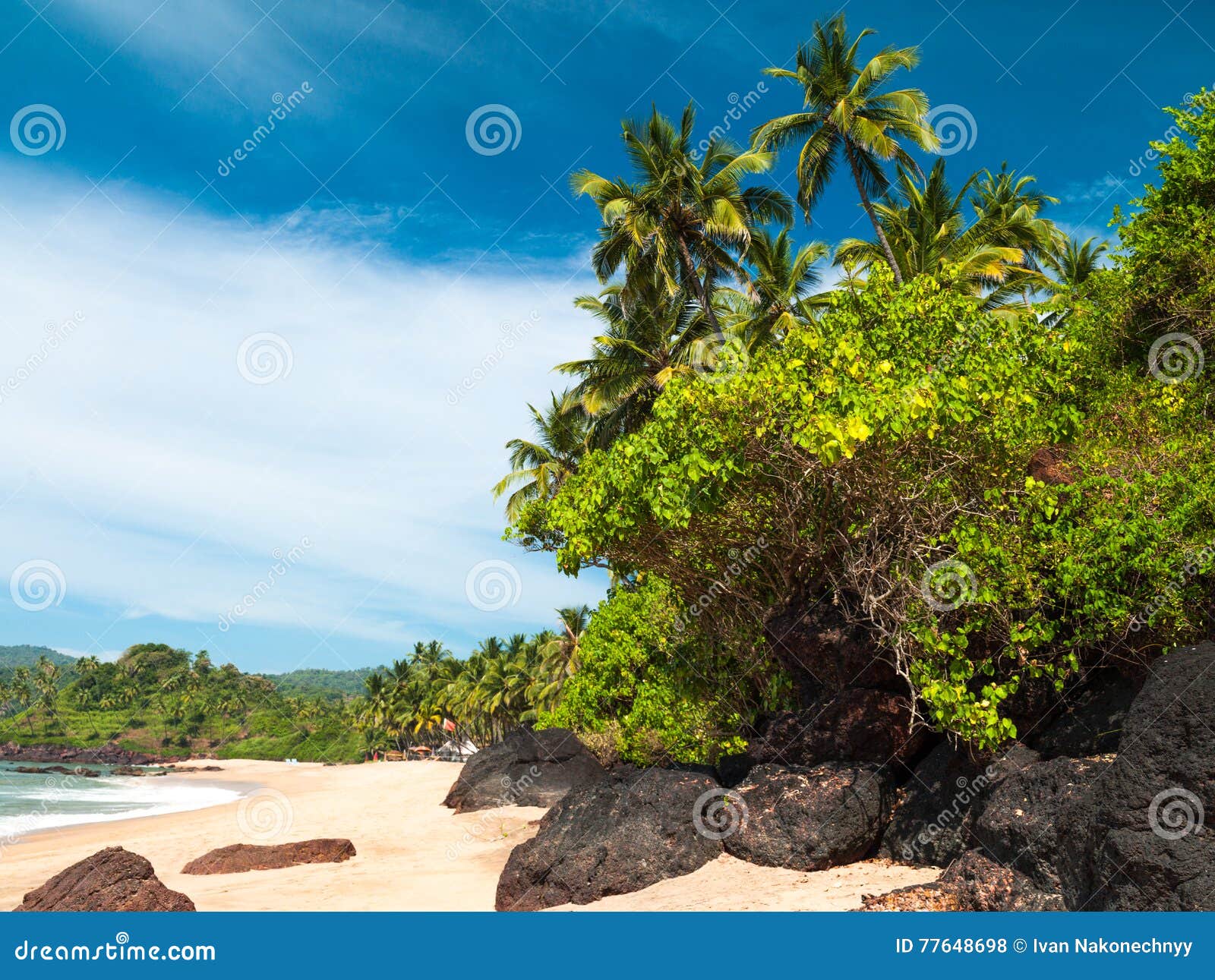 Landscape goa stock photo. Image of nature, coast, green - 77648698