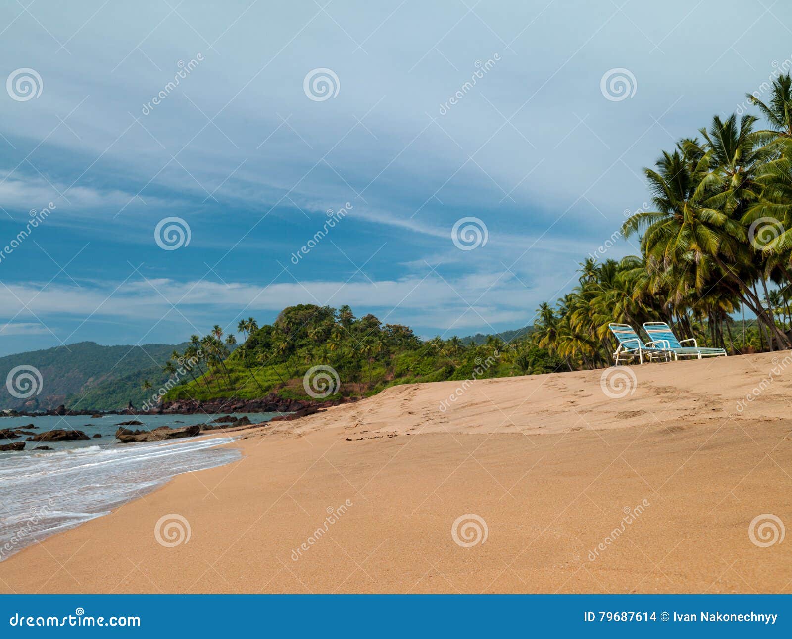 Landscape goa stock photo. Image of tree, palm, beach - 79687614