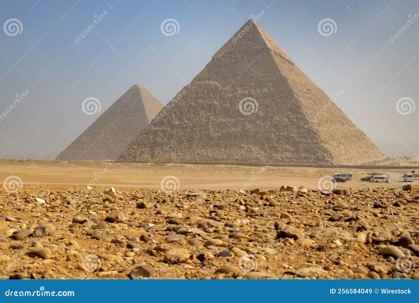 Landscape of the Great Khufu and Cheops Pyramids Stock Image - Image of ...