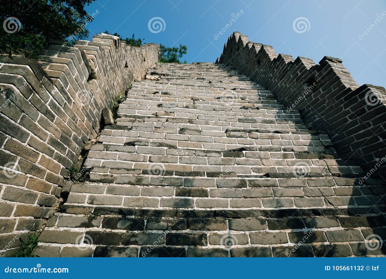 Landscape of the Great Wall Stock Photo - Image of oriental, cliff ...
