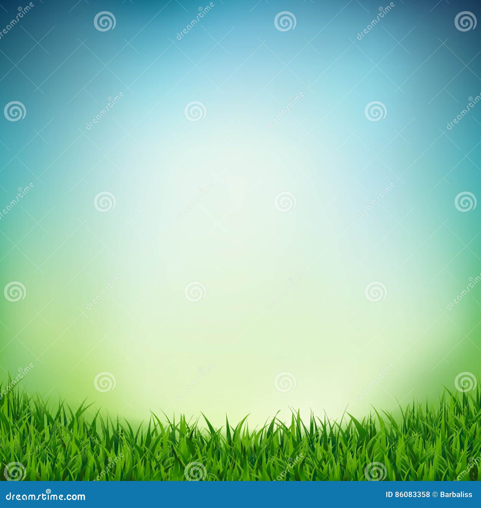 Landscape with Green Grass stock vector. Illustration of plant - 86083358
