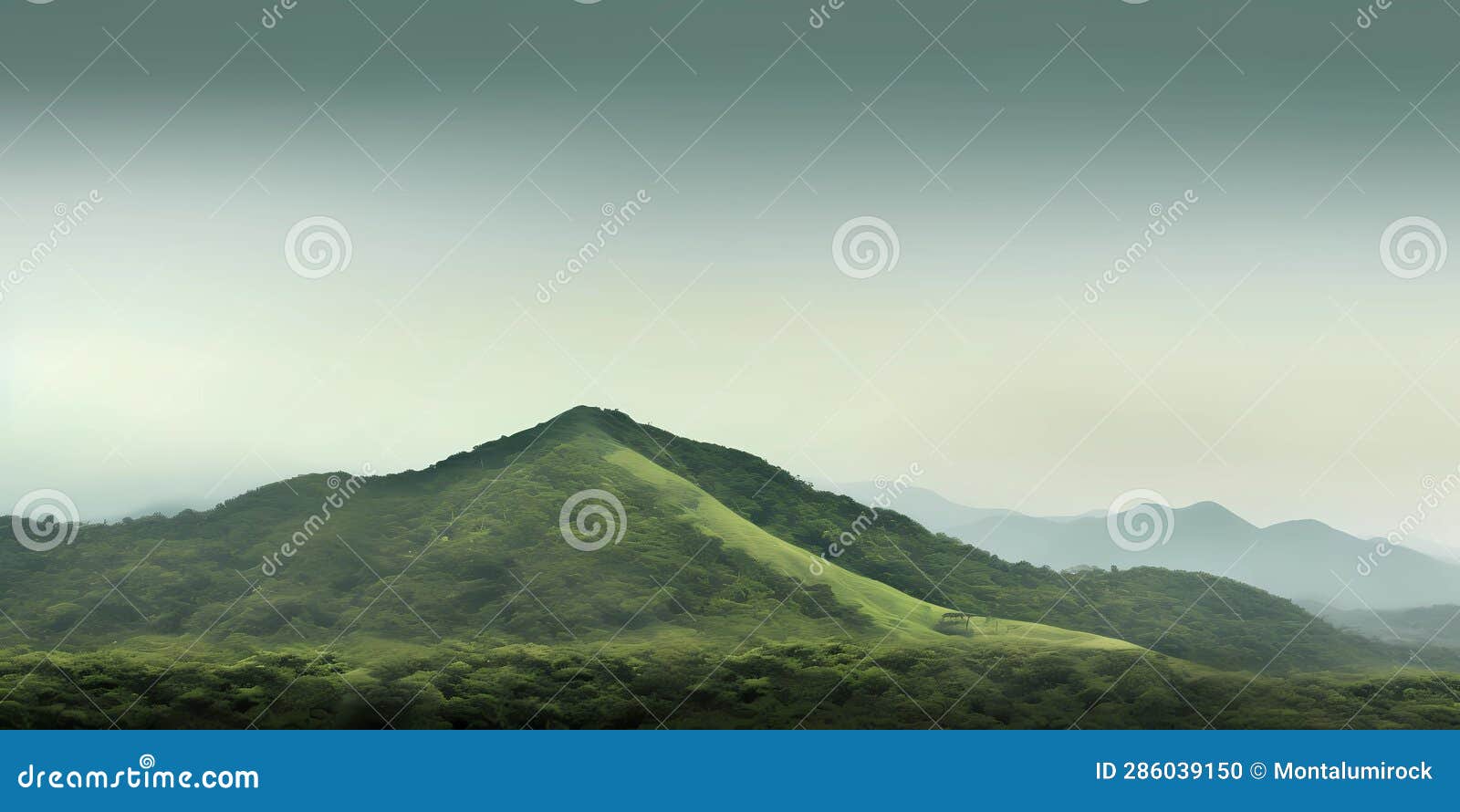 Landscape Green Mountain Top View Nature Silhouette Wallpaper ...