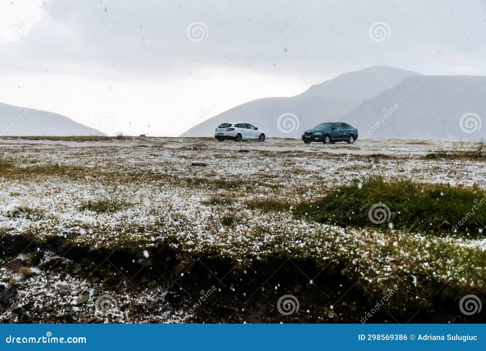 Landscape with Hail on the Transalpina Editorial Photo - Image of drops ...