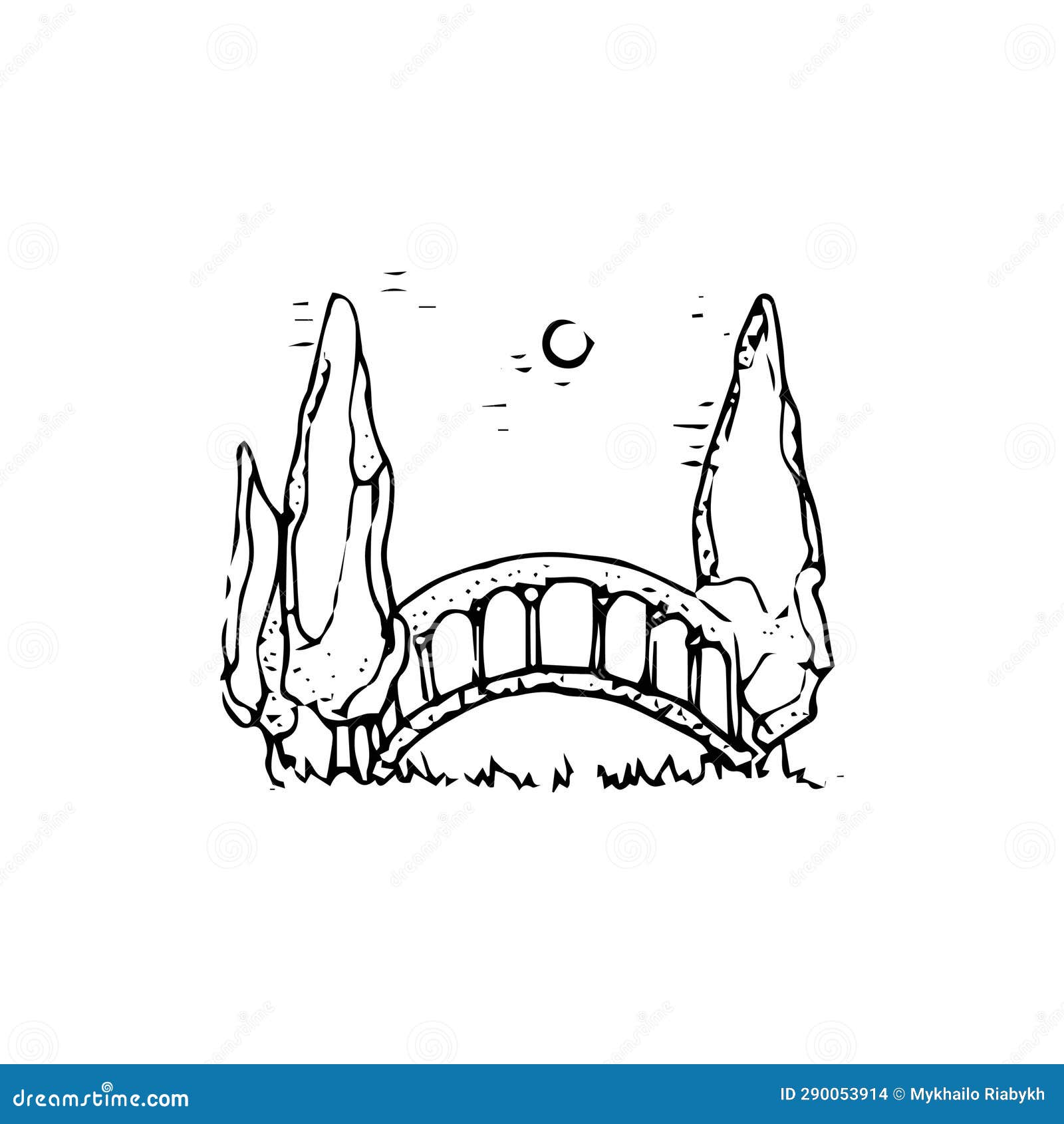 Landscape Handdrawn Illustration, Nature Drawing Stock Vector ...