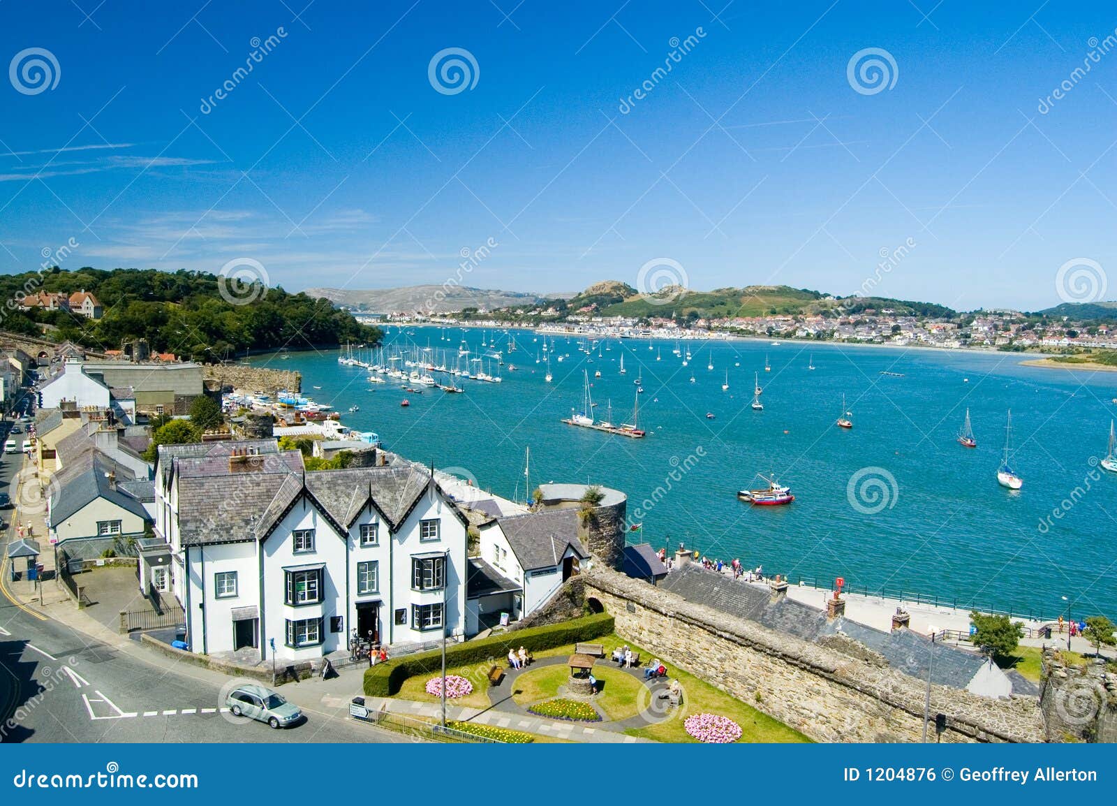 Landscape and Harbour at Conway Stock Photo - Image of travel, summer ...