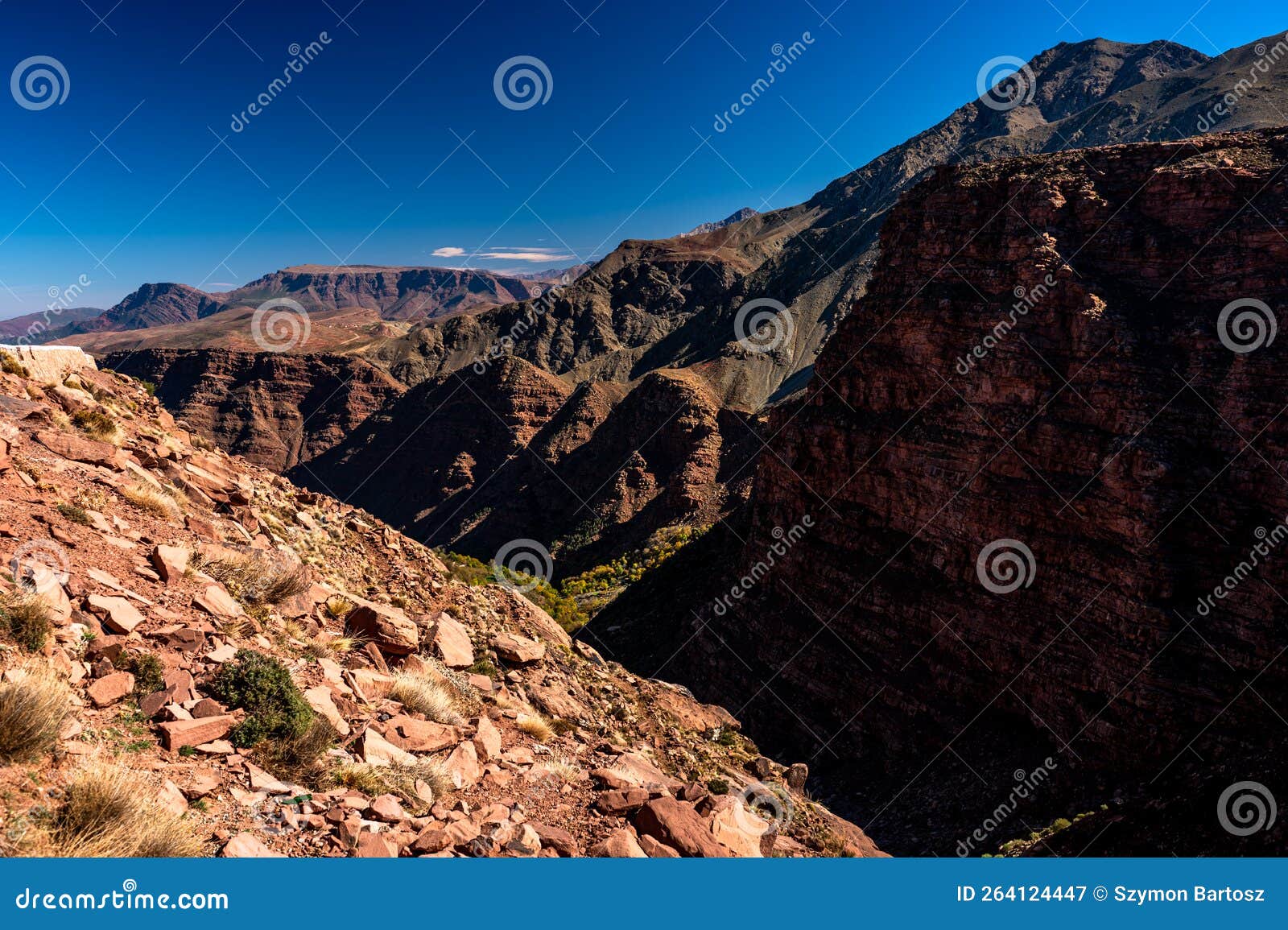 Landscape of the High Atlas Mountains, Morocco Stock Image - Image of ...