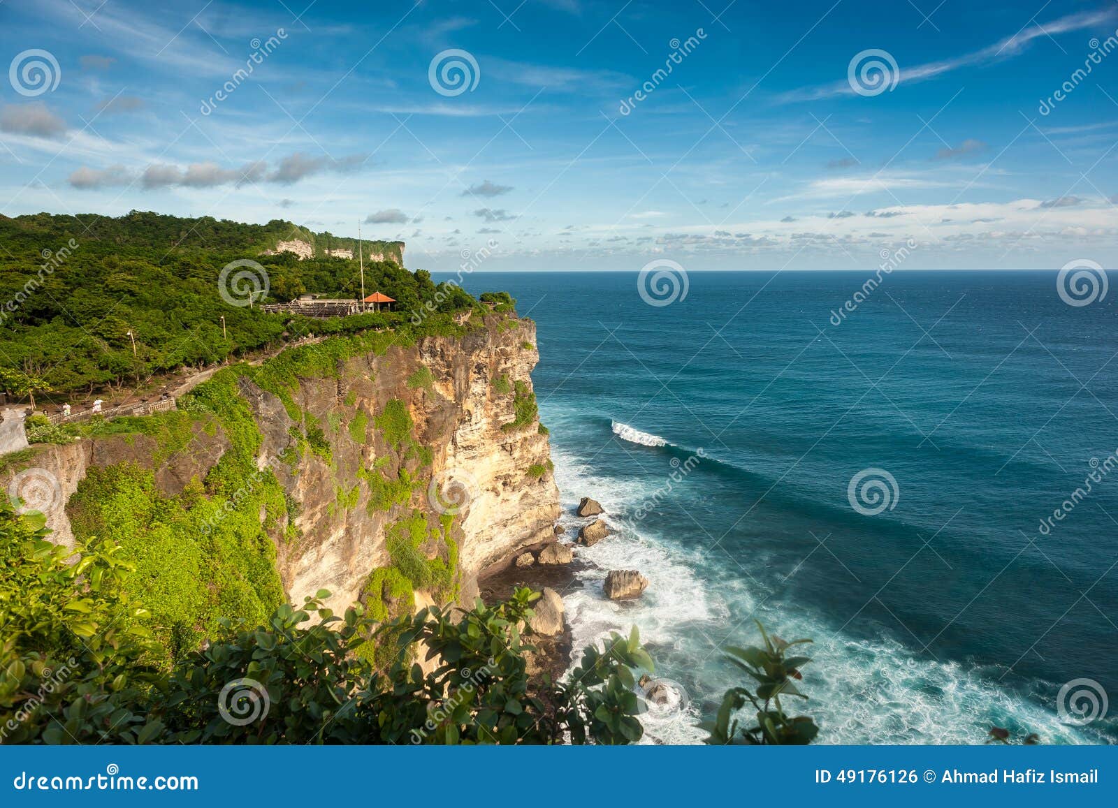 Landscape of High Cliff on a Sunny Day Stock Photo - Image of cloudy ...