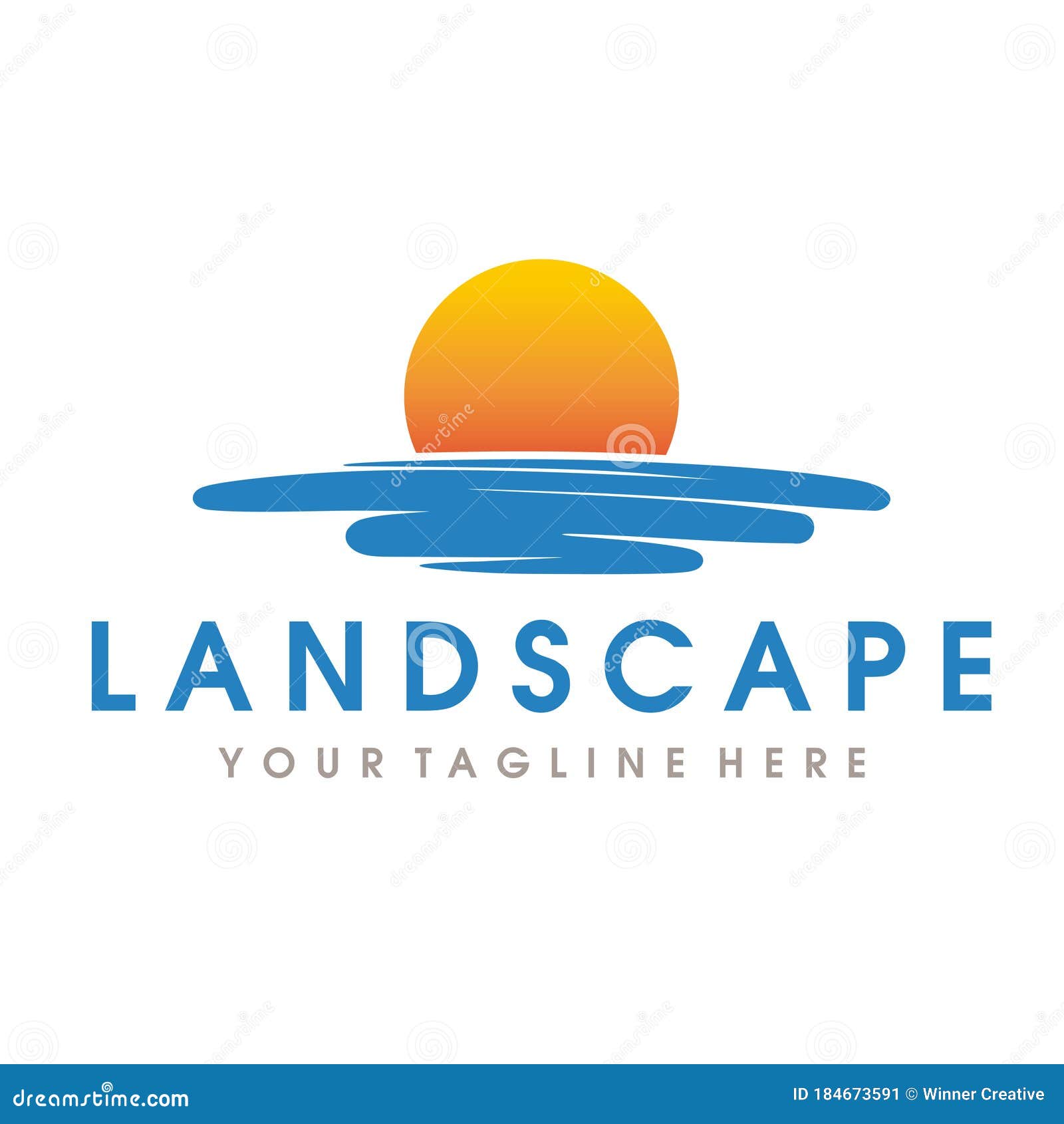 Landscape Hills and Farm Logo Design Stock Vector - Illustration of ...