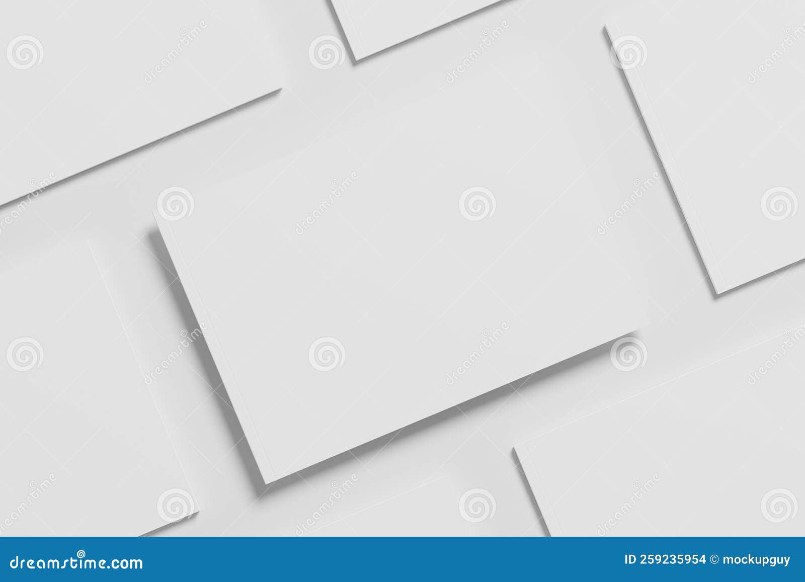 A4 Landscape Horizontal Magazine Brochure 3D Rendering White Blank ...