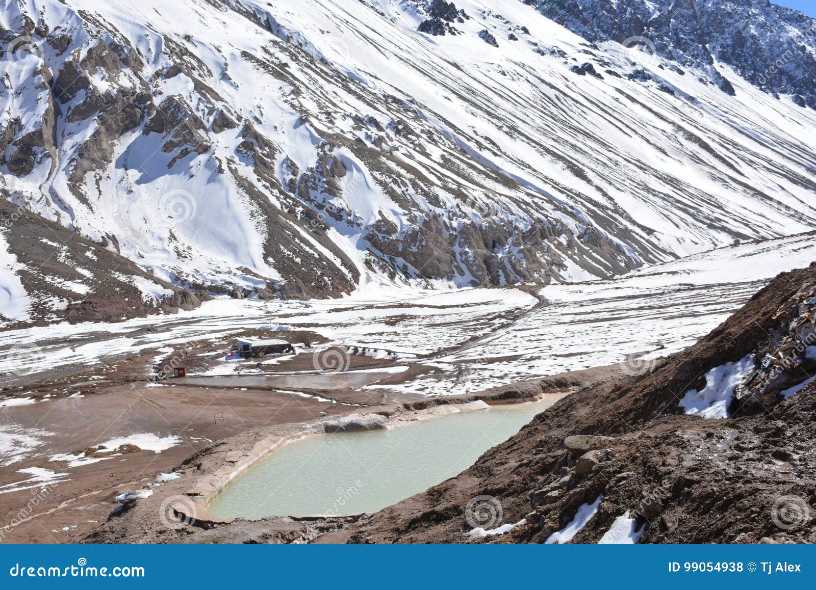 Landscape of Hot Spring in Chile Stock Photo - Image of snowfall ...