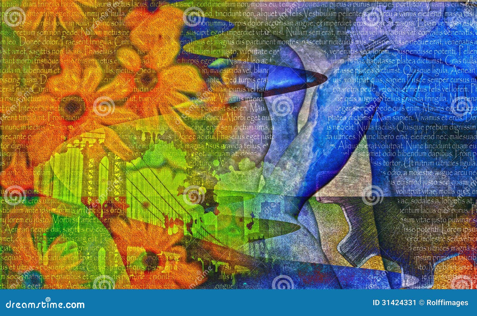 Landscape and human nature stock illustration. Illustration of ...