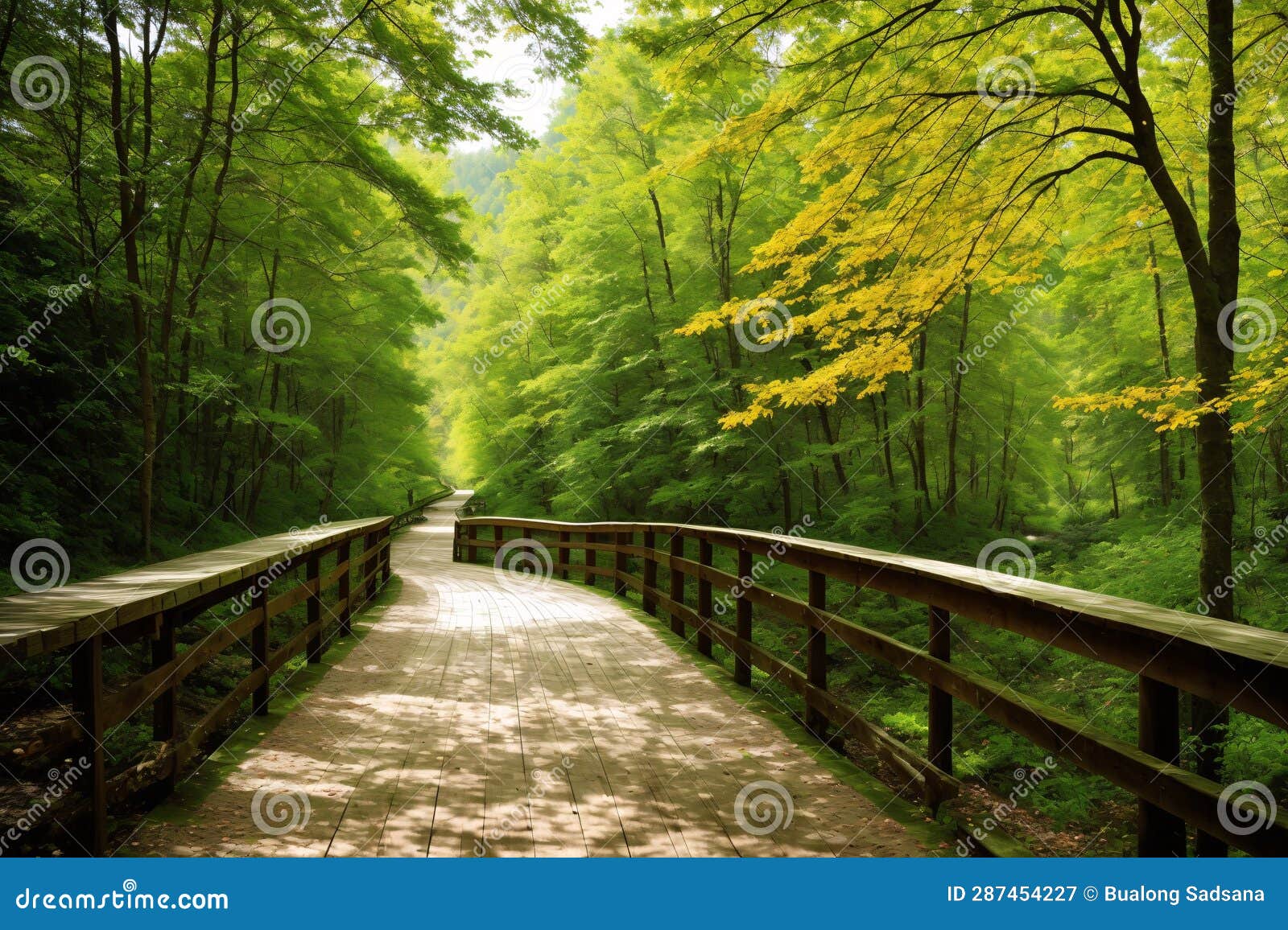 A fallen tree on a bridge. stock illustration. Illustration of parks ...