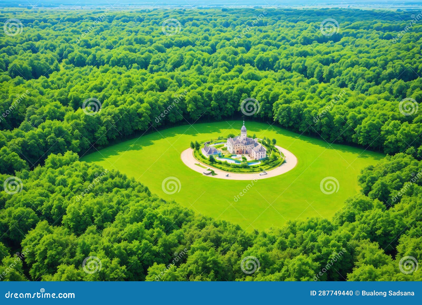 In the Nature with a Drone. Stock Illustration - Illustration of drone ...