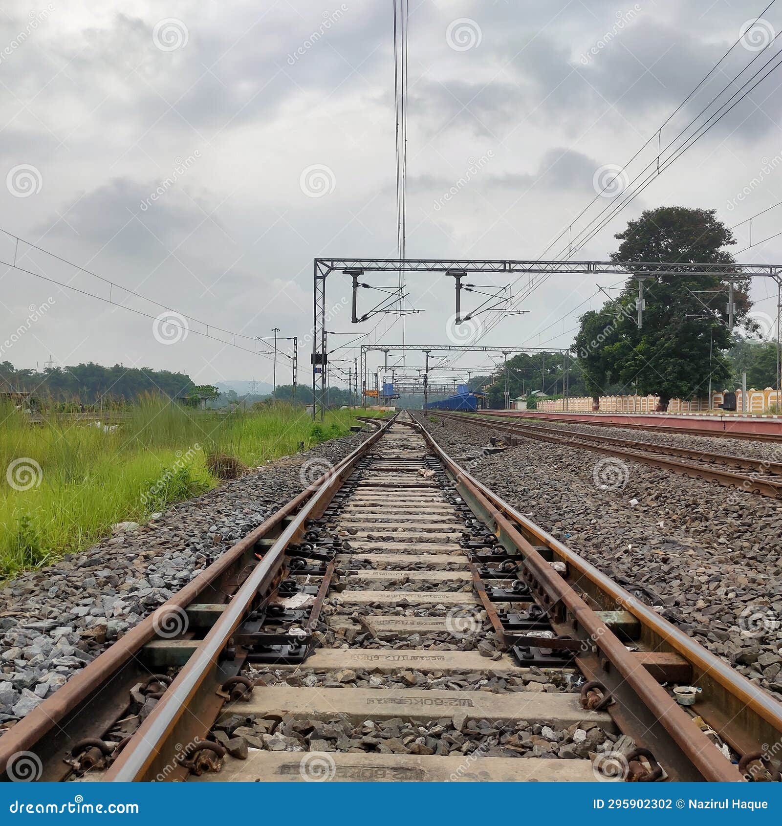 Landscape Image at Outdoor Side in Railway Yard Stock Photo - Image of ...