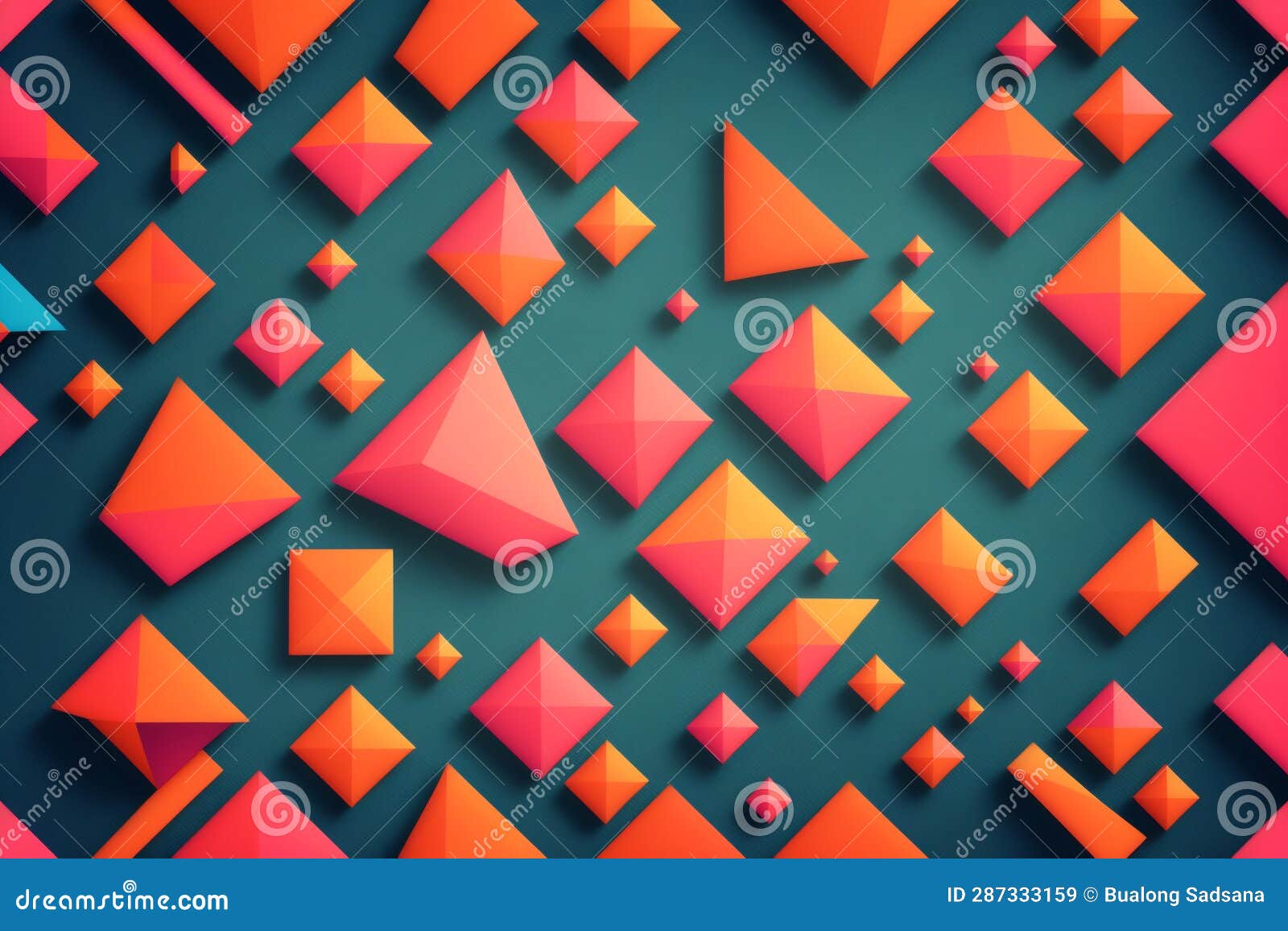 3d Illustration of a Structured Pattern with Tiles. Stock Illustration ...