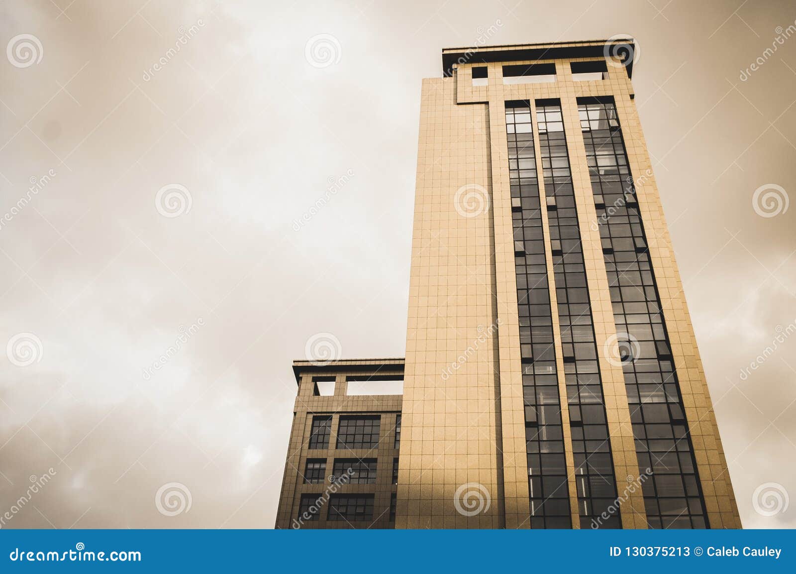 Dramatic Image of Building with Sky in Background Stock Image - Image ...