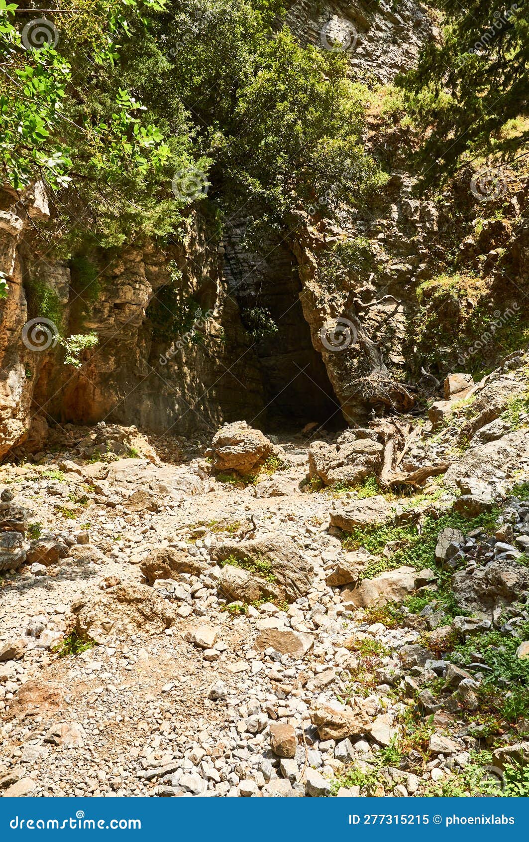 Imbros Canyon in Crete, Greece Stock Image - Image of gorge, greece ...
