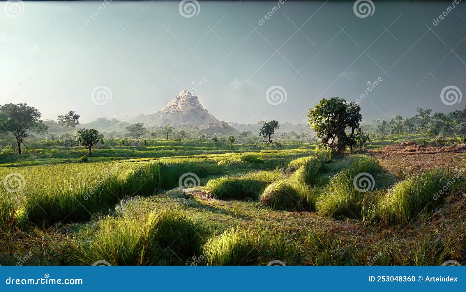 Beautiful Landscape of India, Mountains and Fields Stock Photo - Image ...