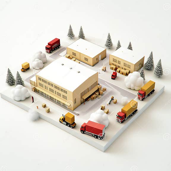 Landscape of an Industrial Setting with Elements of Logistics and ...