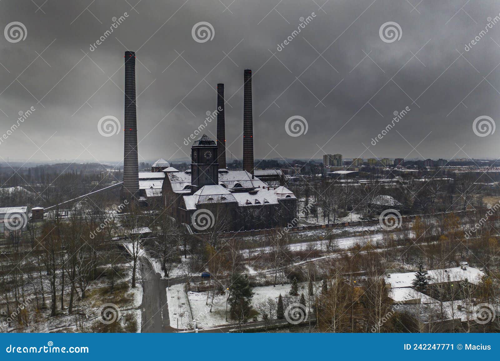 Landscape of Industry: Mine Factories Smelters Railway Stock Image ...