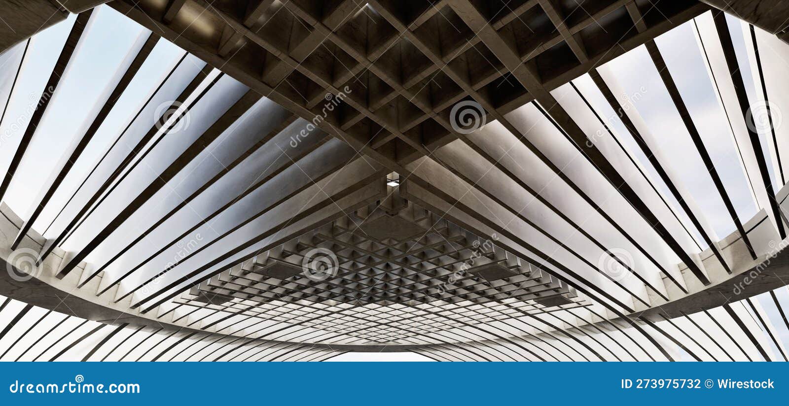 Landscape Of An Interwoven Mesh Expanded Steel Ceiling In The Daylight ...