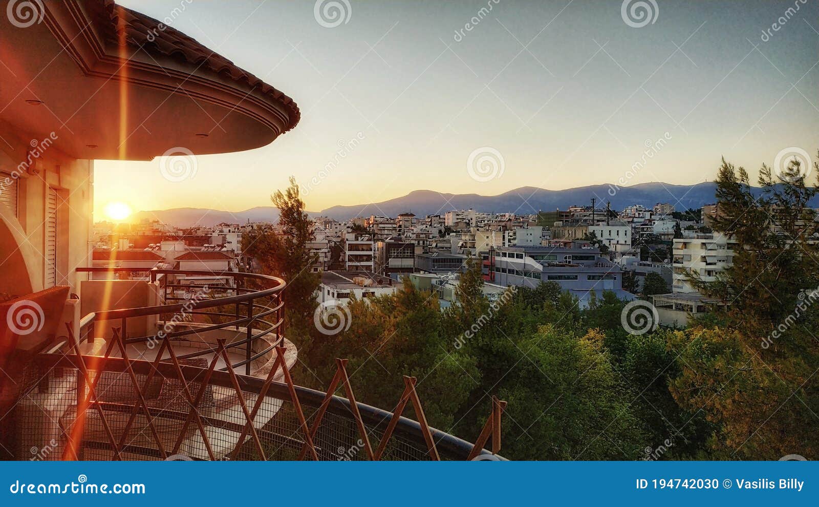 A Landscape in Iraklio Athens Stock Photo - Image of tower, reflection ...