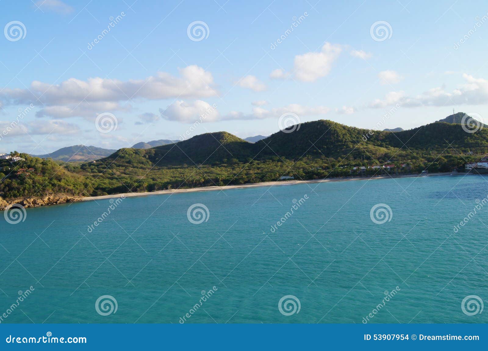 Landscape island stock photo. Image of clouds, mountains - 53907954