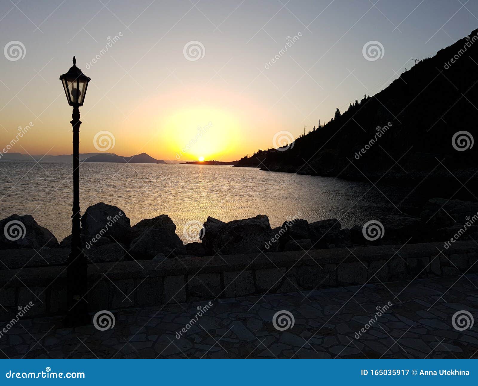 Landscape on the Island of Ithaca Stock Image - Image of nature ...