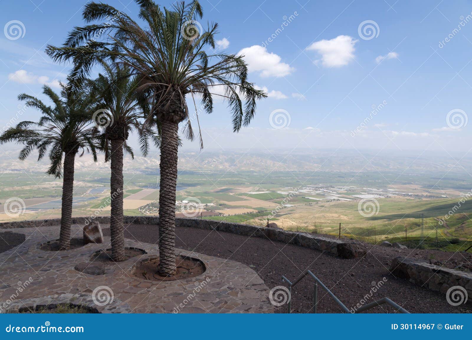Jordan Valley and the Sea of Galilee Stock Image - Image of border ...