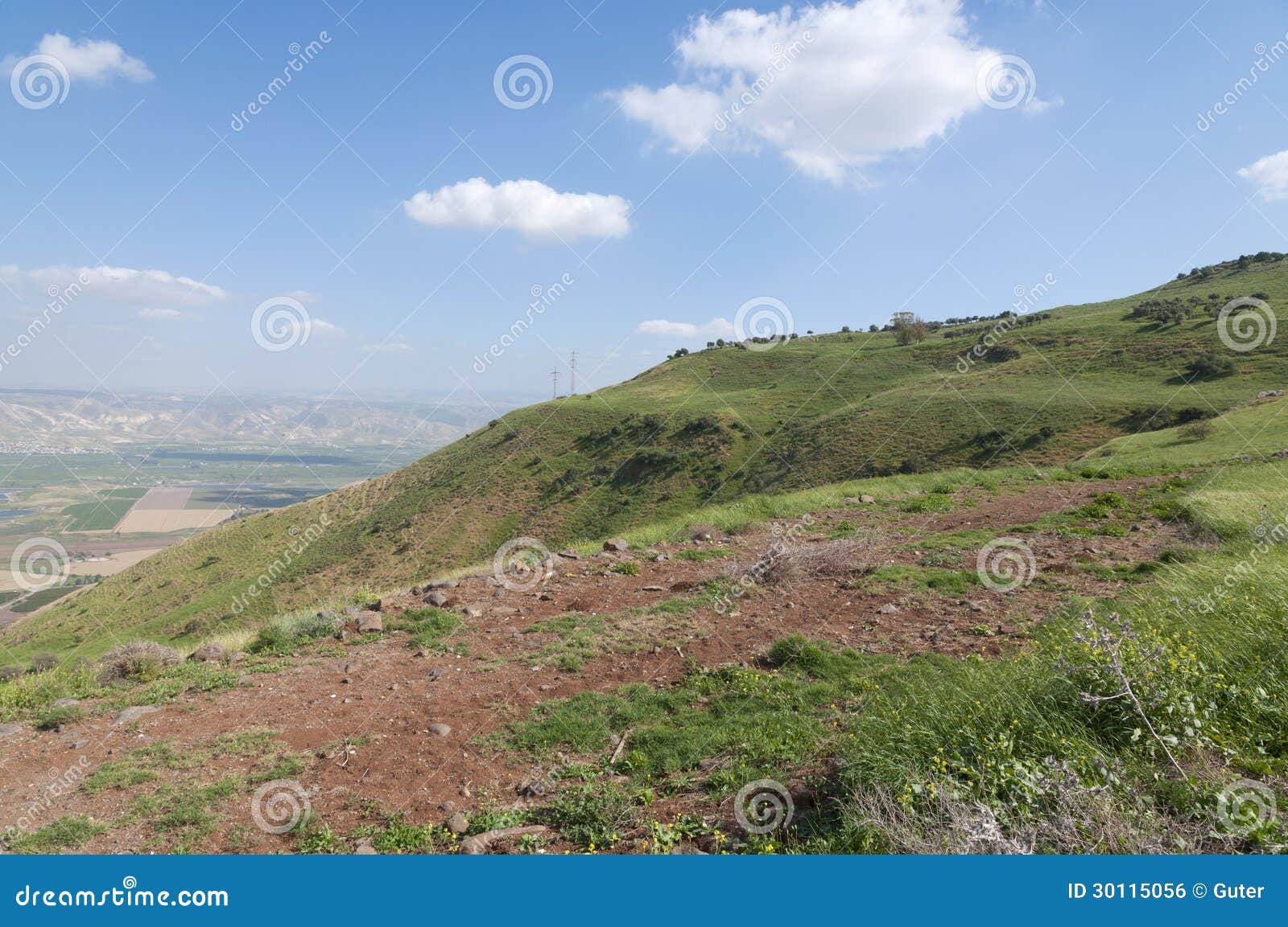Jordan Valley and the Sea of Galilee Stock Photo - Image of belvoir ...
