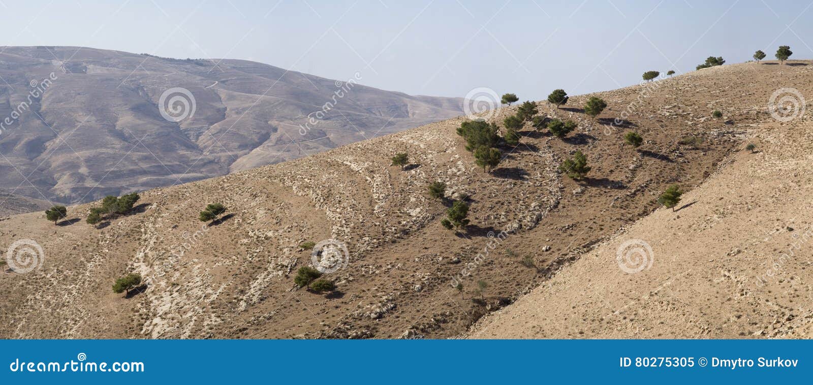 Landscape of the Jordan Valley Stock Image - Image of east, deserted ...