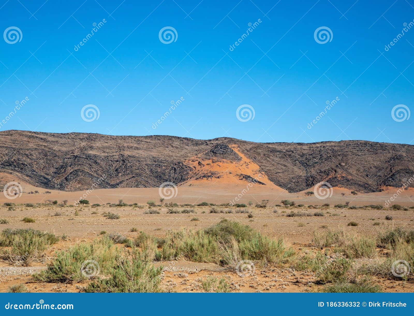 Landscape in the Khomas Highlands in Namibia Stock Photo - Image of ...