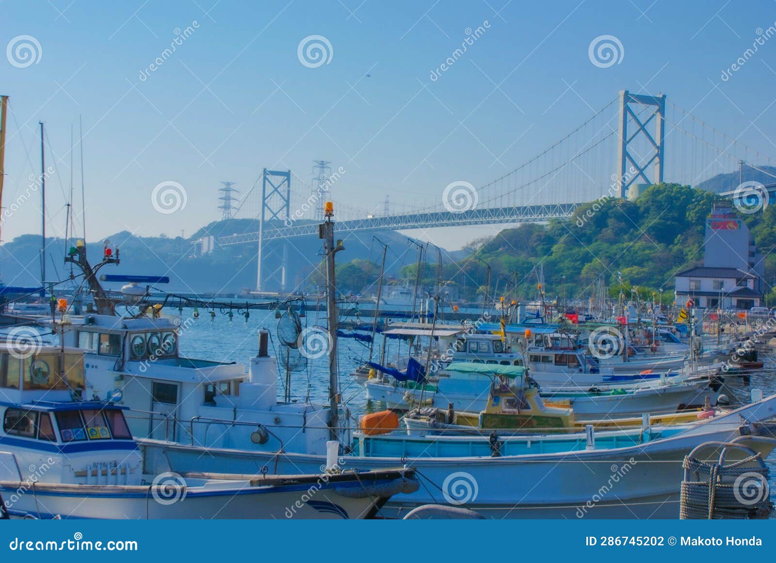 The Landscape of Kitakyushu and the Kanmon Strait Stock Photo - Image ...