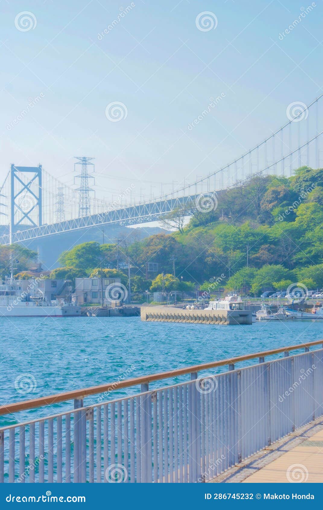 The Landscape of Kitakyushu and the Kanmon Strait Stock Photo - Image ...
