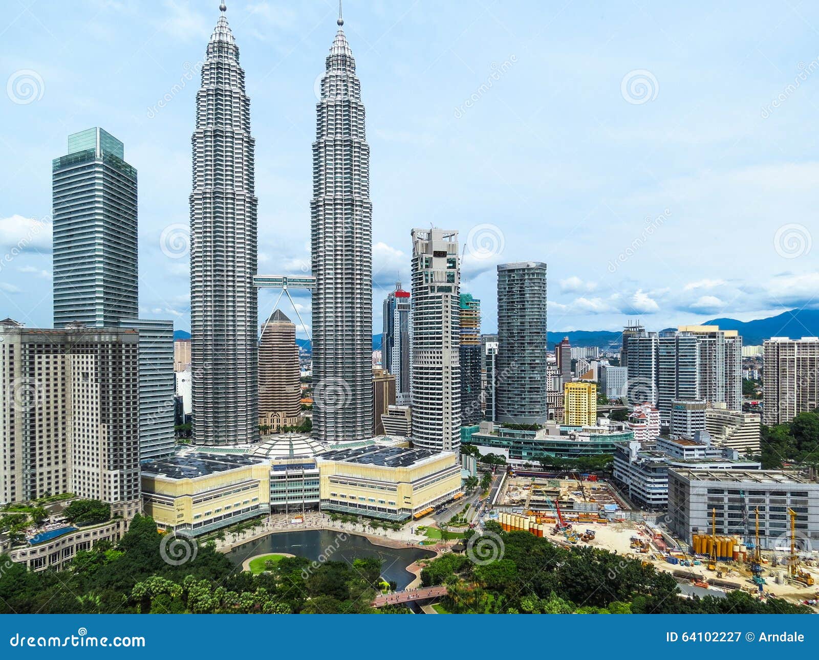 Landscape of Kuala Lumpur stock image. Image of building - 64102227
