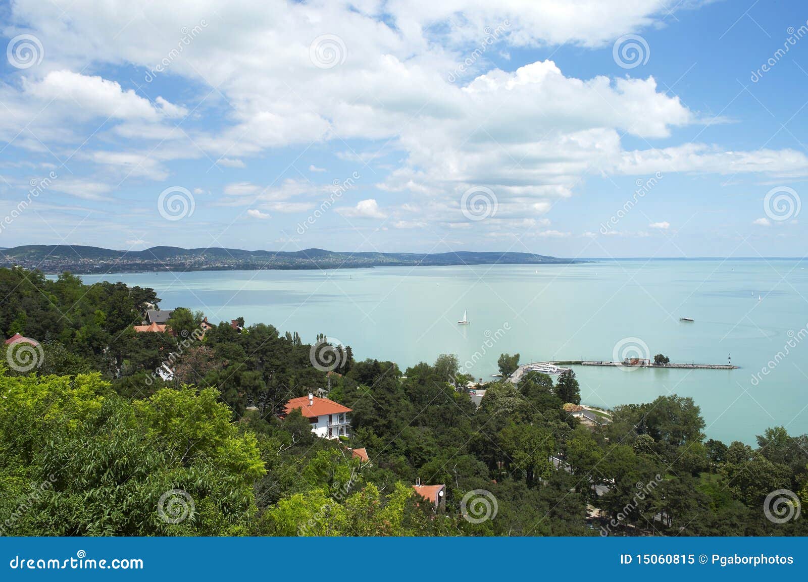 Landscape on Lake Balaton stock image. Image of balaton - 15060815