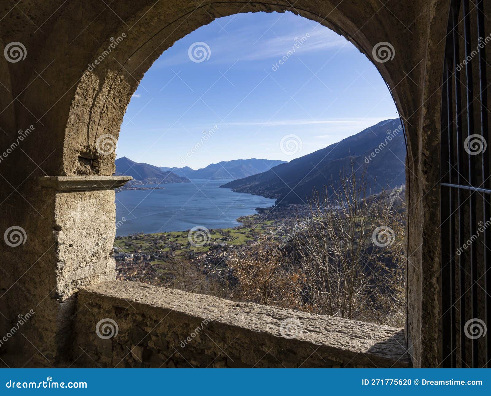 Landscape of Lake Como from the Alps of Peglio Stock Photo - Image of ...