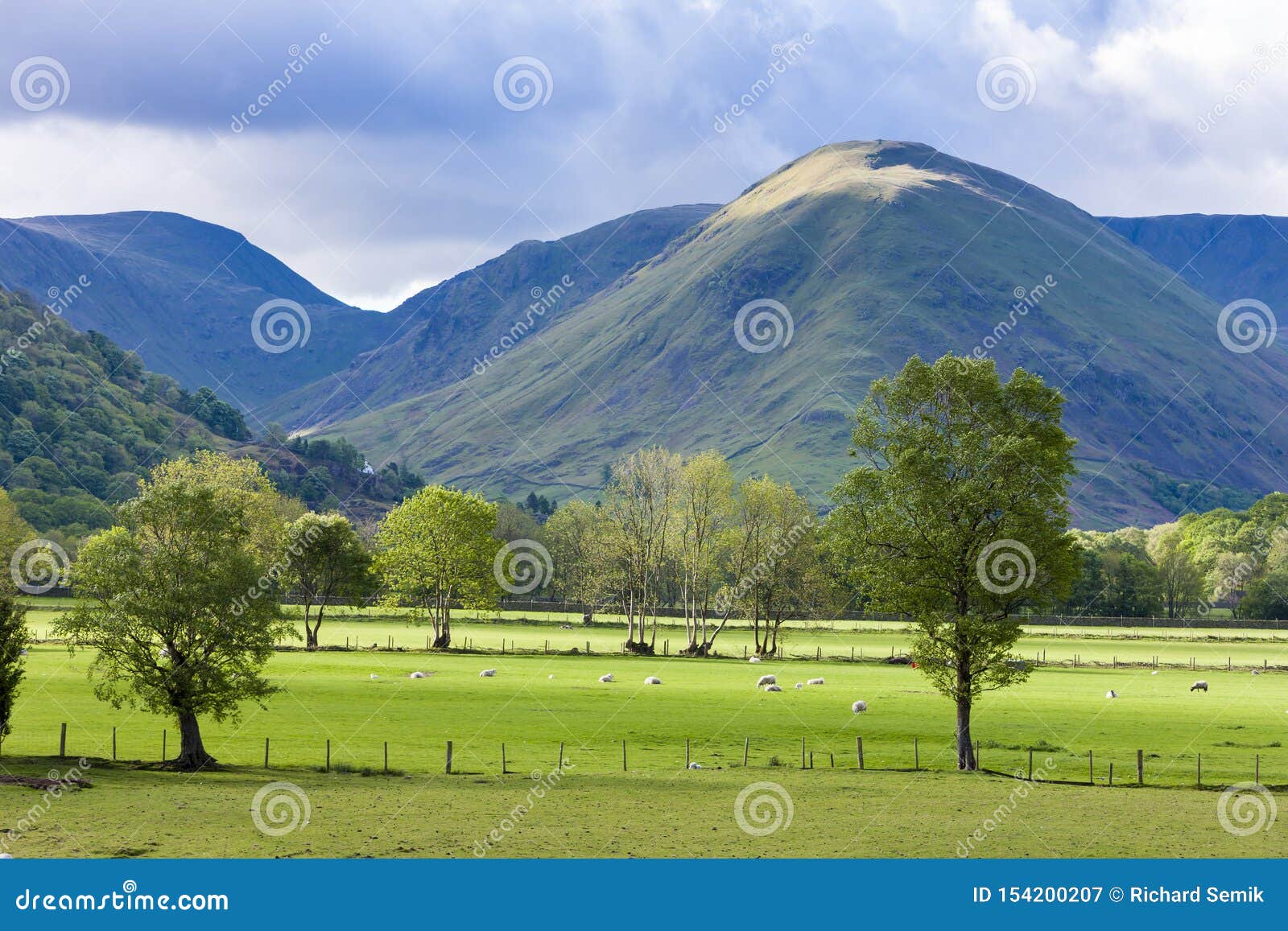 Landscape of Lake District, Cumbria, England Stock Image - Image of ...