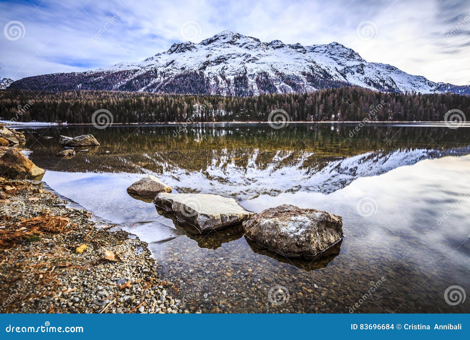 Landscape of the Lake St Moritz Stock Photo - Image of lights, climbing ...