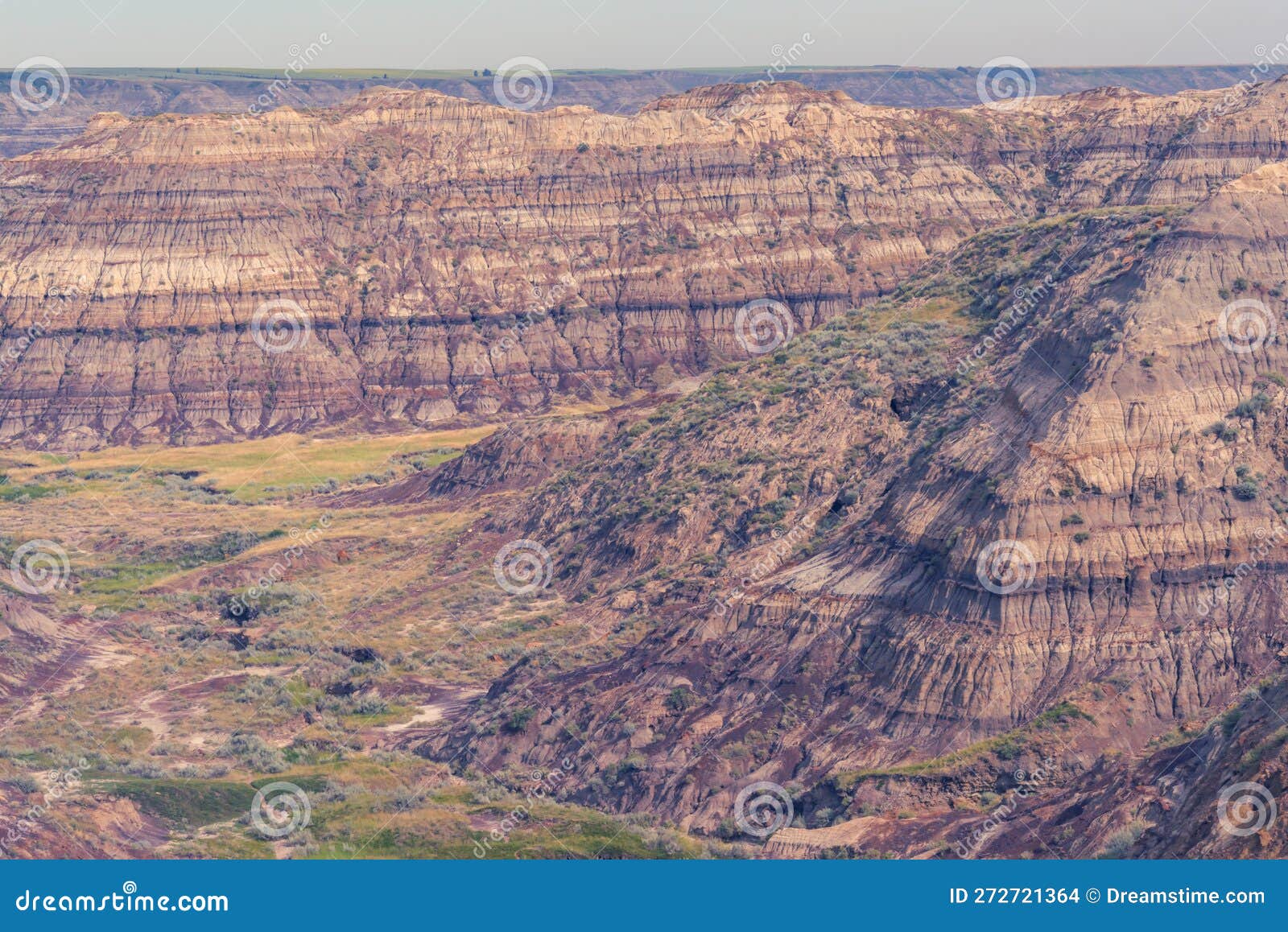 Landscape of Layers in the Badlands of Drumheller Stock Photo - Image ...