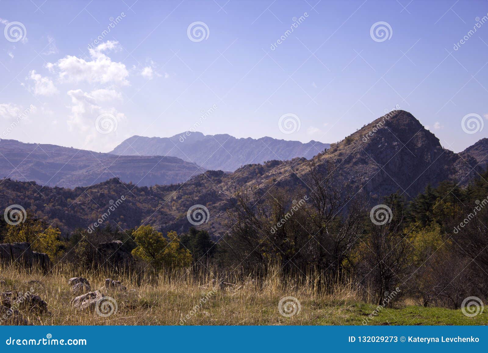 Landscape of Lebanon. Cross on Mountaintop in Lebanon Stock Image ...